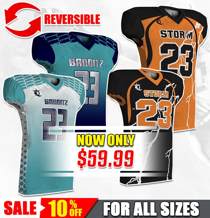 FOOTBALL - Custom Dye Sublimation - Flag Football - Semi-pro Football