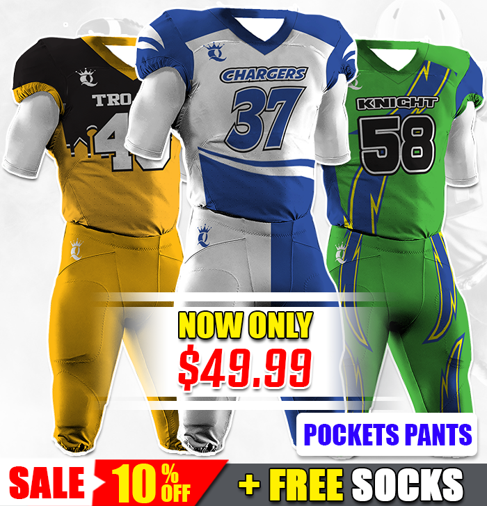 FOOTBALL - Custom Dye Sublimation - Flag Football - Semi-pro Football